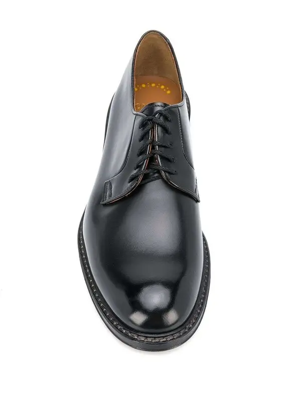 DOUCAL'S Round Toe Lace-up Shoes - Black