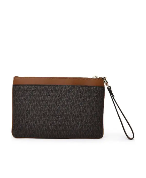 Michael Kors Monogram Pattern Clutch Bag - Black
