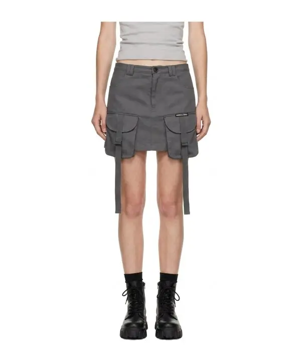 Marissa Chiara Cargo Skirt With Patch Pockets
