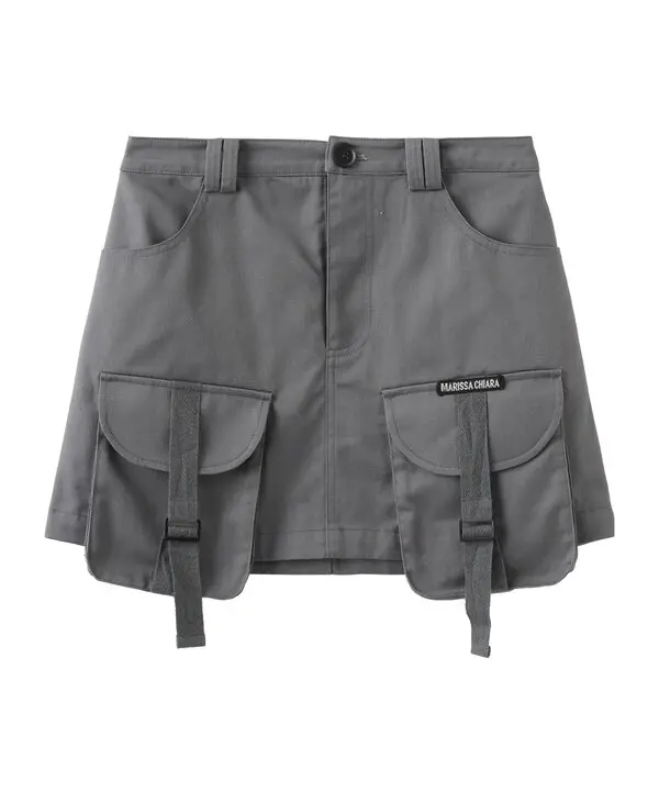Marissa Chiara Cargo Skirt With Patch Pockets