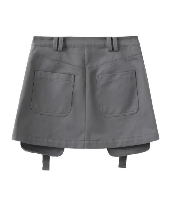 Marissa Chiara Cargo Skirt With Patch Pockets