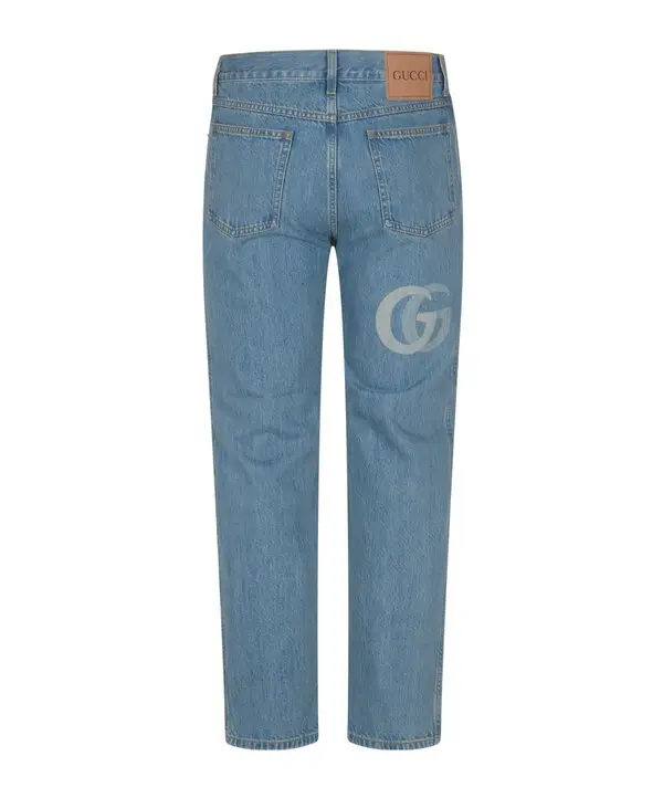 Gucci Lasered Double G Denim Jeans