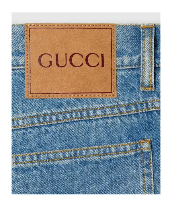 Gucci Lasered Double G Denim Jeans