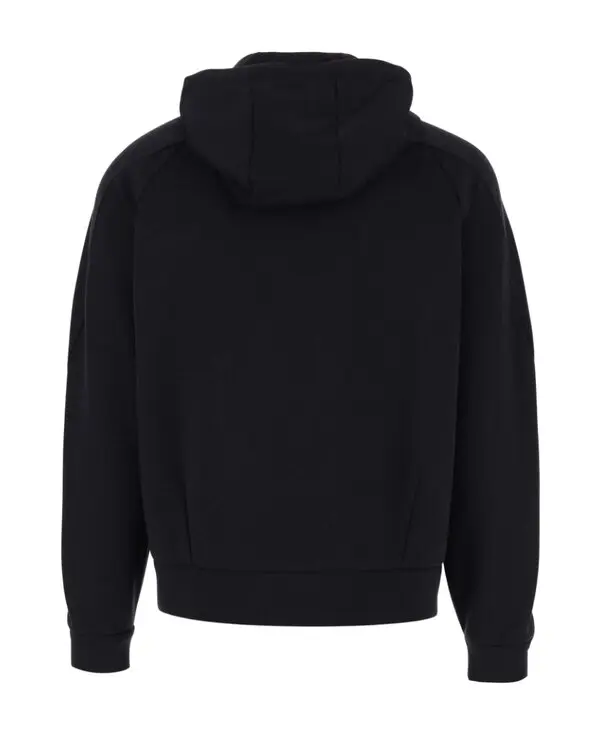 Giorgio Armani Logo Detailed Zip-up Hoodie