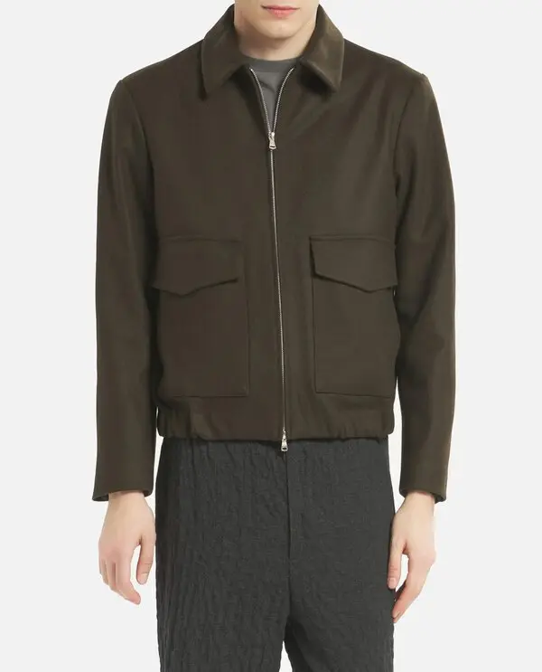 Barena Venezia Magan Caramel Flap-pocket Zip-front Jacket - Black