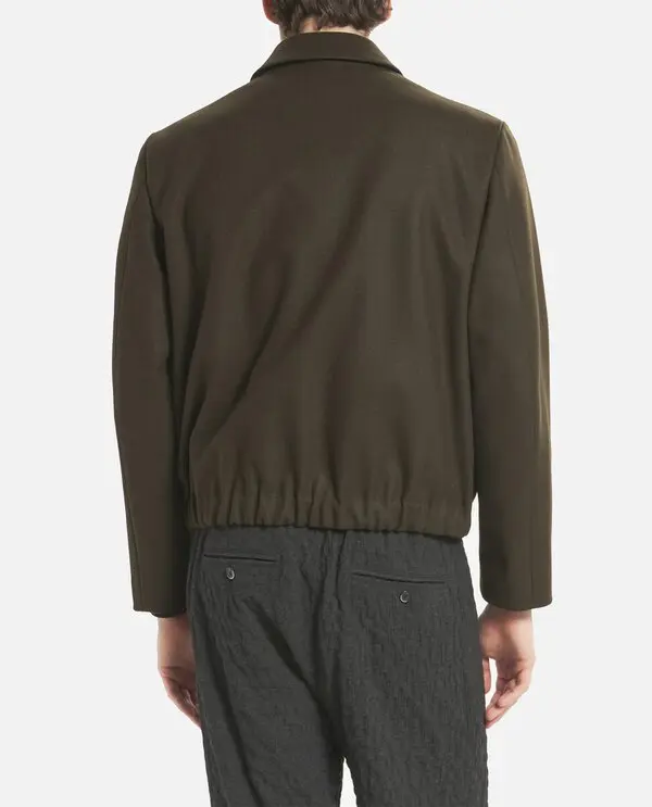 Barena Venezia Magan Caramel Flap-pocket Zip-front Jacket - Black