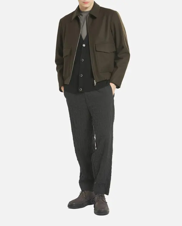 Barena Venezia Magan Caramel Flap-pocket Zip-front Jacket - Black