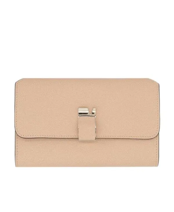 VALEXTRA Nolo Foldover Crossbody Bag - Nude