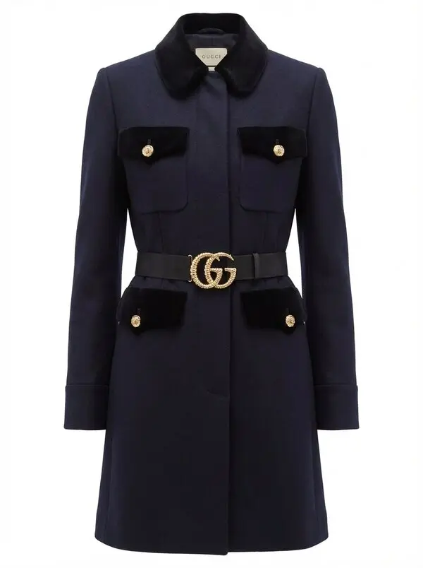 Gucci Lapel Logo Coat