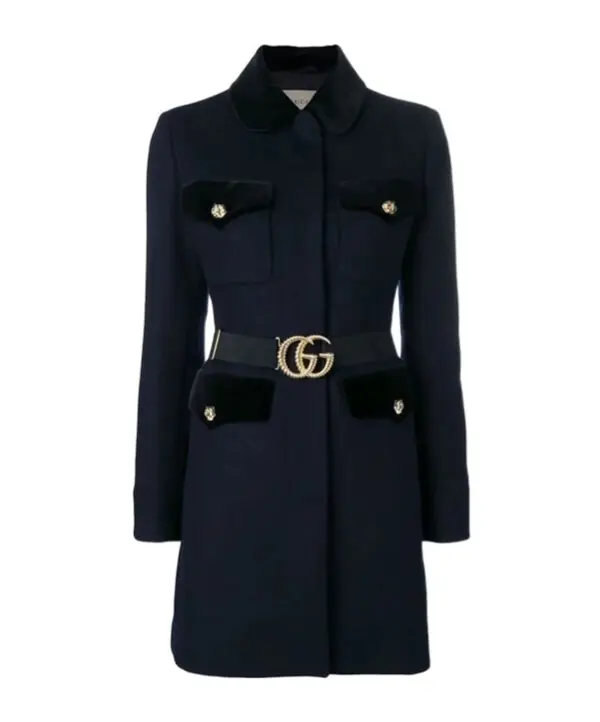Gucci Lapel Logo Coat