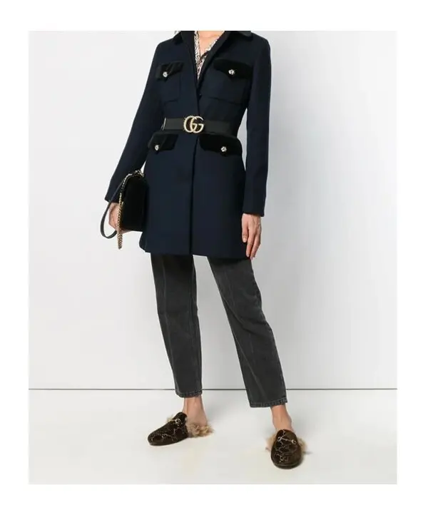 Gucci Lapel Logo Coat