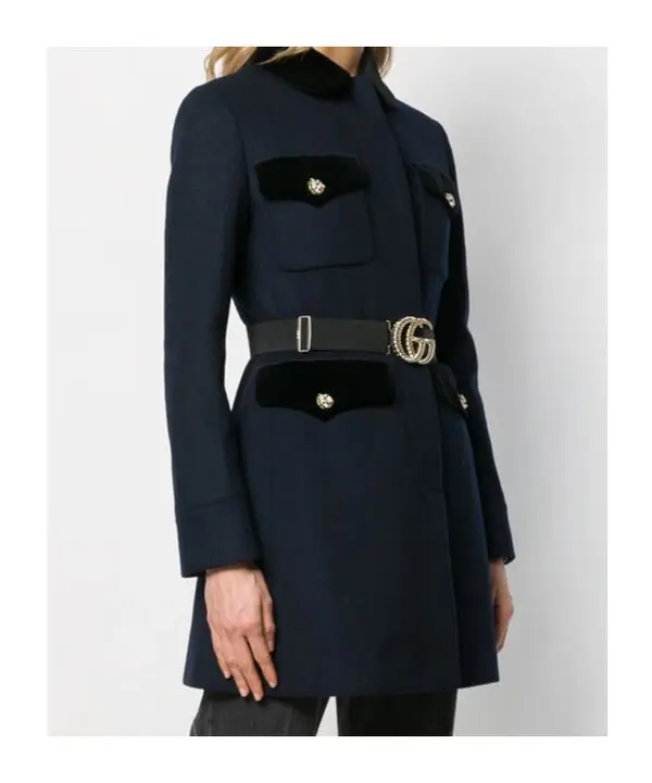 Gucci Lapel Logo Coat