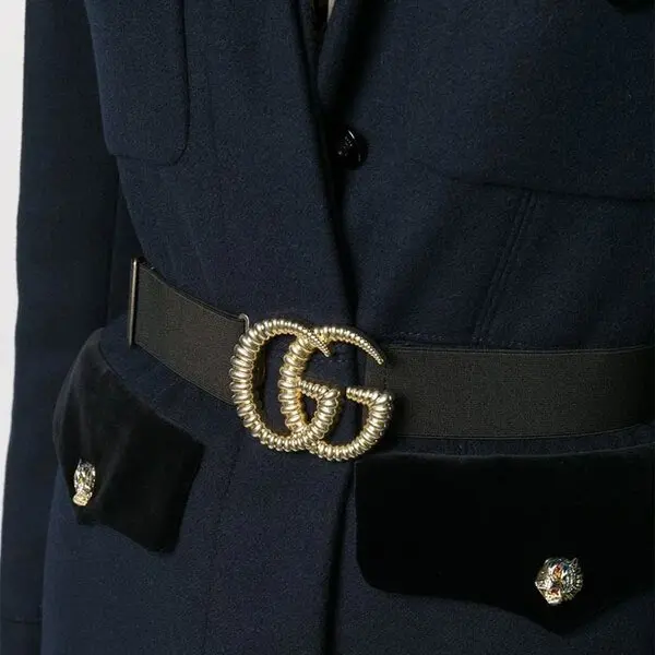 Gucci Lapel Logo Coat