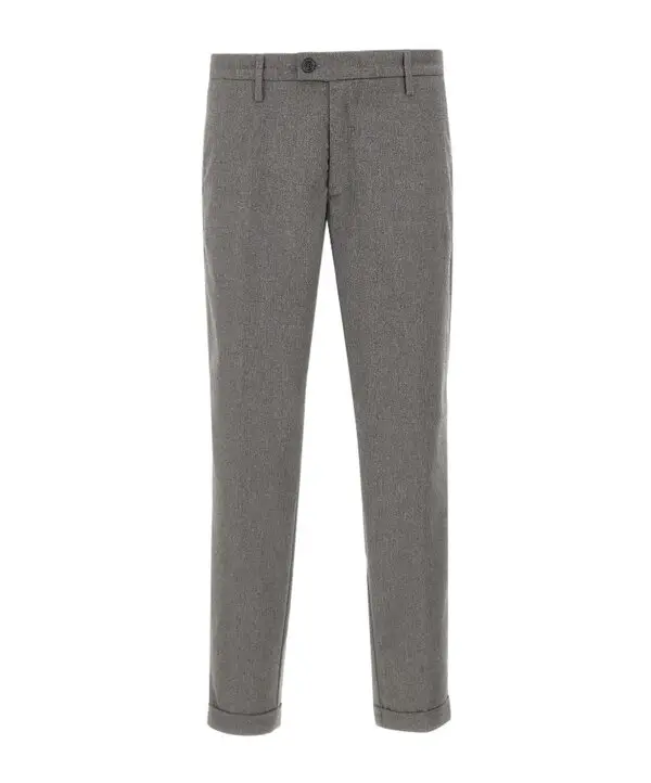 RE-HASH Slim Cuffed Trousers - Grey