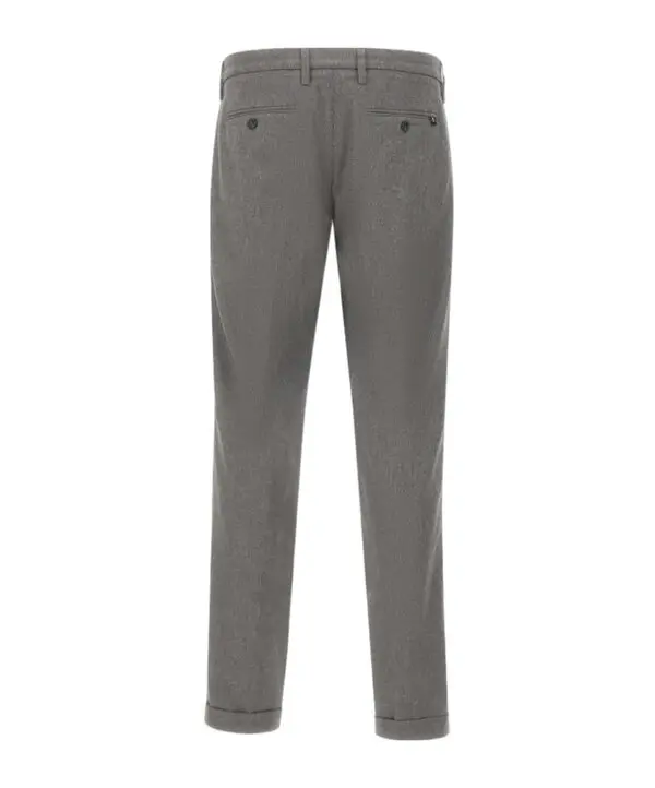 RE-HASH Slim Cuffed Trousers - Grey