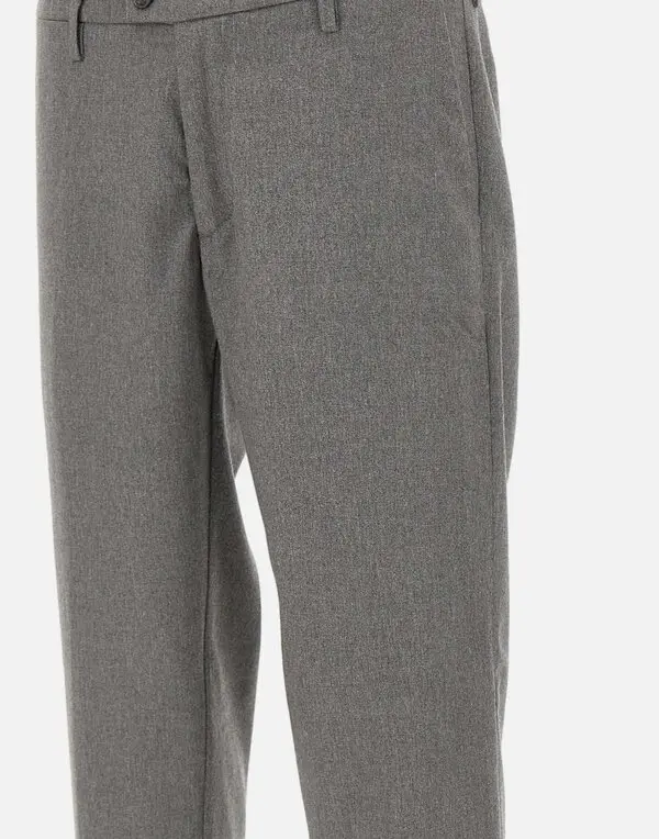 RE-HASH Slim Cuffed Trousers - Grey