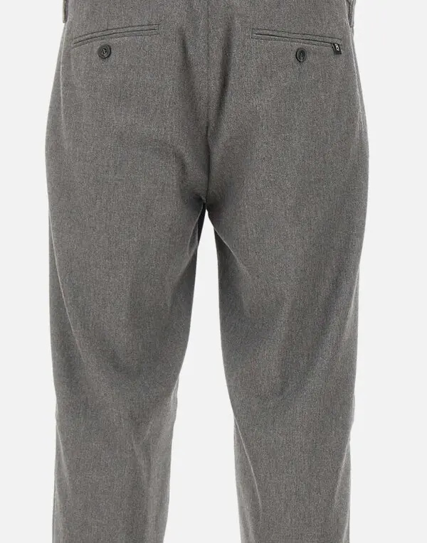 RE-HASH Slim Cuffed Trousers - Grey