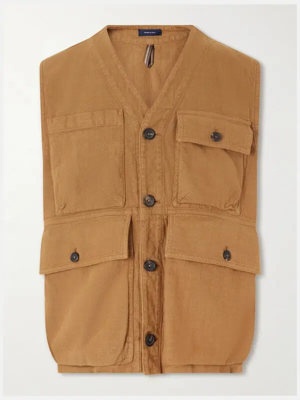 DRAKE'S Cotton Drill Utility Vest