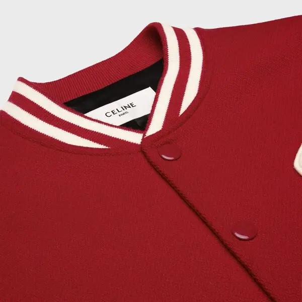 Celine Varsity Bomber Jacket - Red