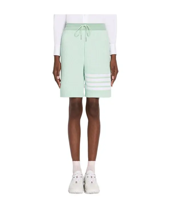 Thom Browne 4-bar Stripe Waffle Sports Shorts