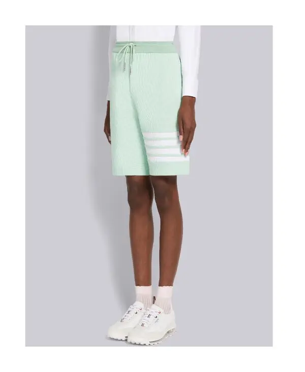 Thom Browne 4-bar Stripe Waffle Sports Shorts