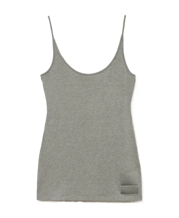Burberry Scoop Neck Cotton Top - Gray
