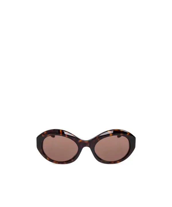 Balenciaga Oval Frame Sunglasses - Brown