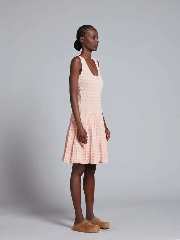 Marni Scoop Neck Cotton Knit Dress