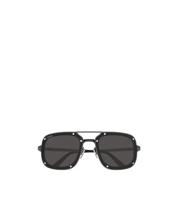 Cartier Square Rimmed Sunglasses - Black