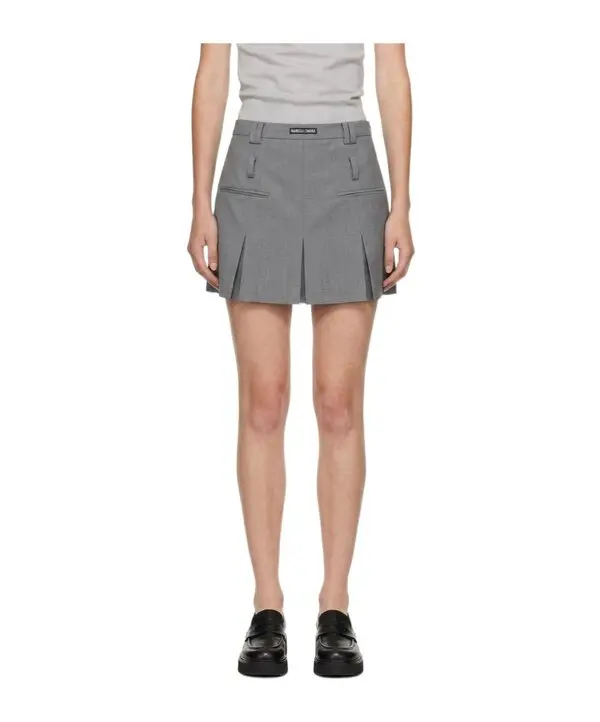 MARISSA CHIARA Belt Loop Pleated Skirt