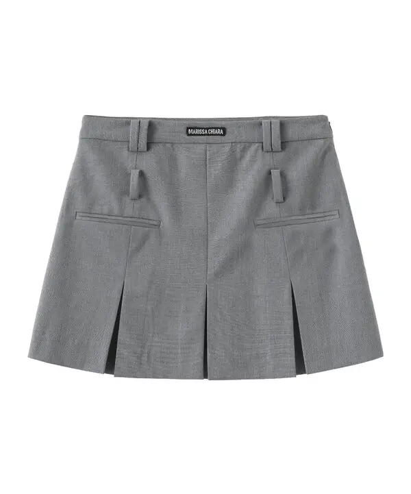 MARISSA CHIARA Belt Loop Pleated Skirt