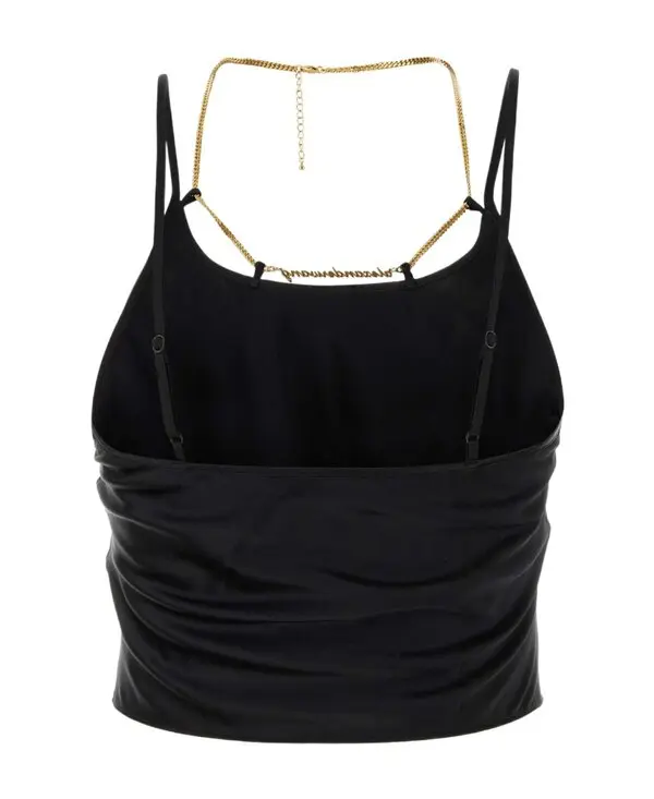 Alexander Wang Logo Plaque Chain Detailed Top
