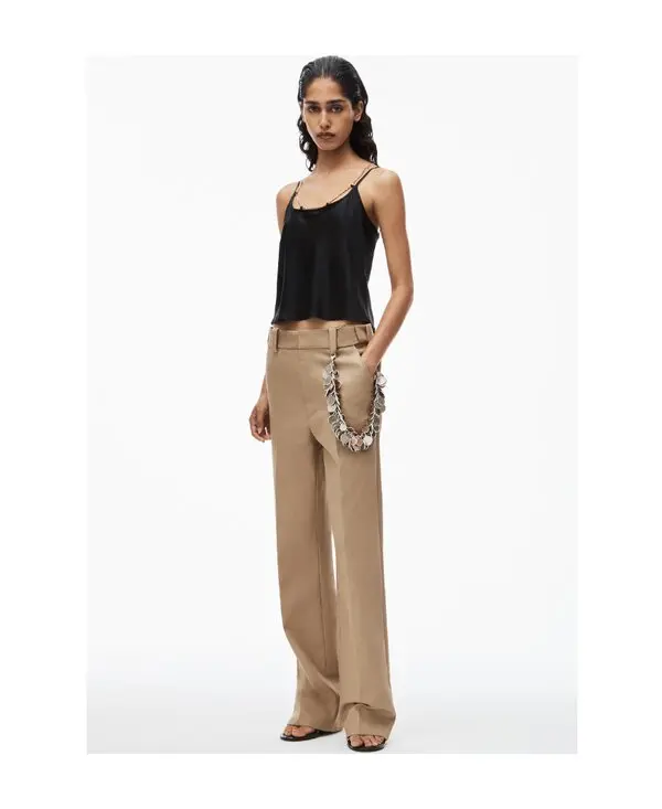 Alexander Wang Logo Plaque Chain Detailed Top