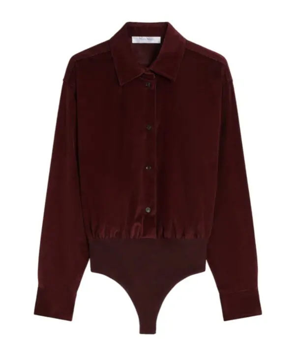 Max Mara Fertile Button-up Long-sleeved Top - Cherry Color