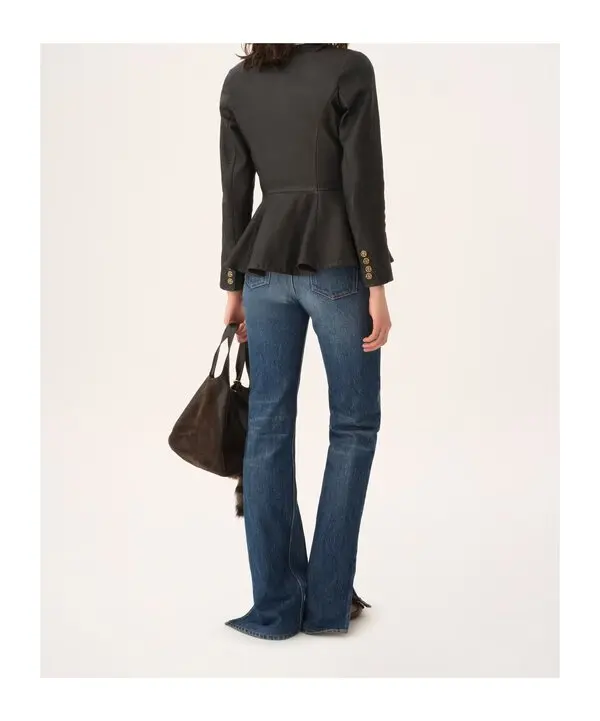Chloé Peplum Leather Jacket
