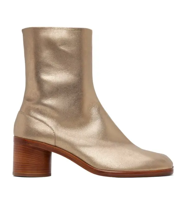 MAISON MARGIELA Tabi Ankle Boots - Beige/gold