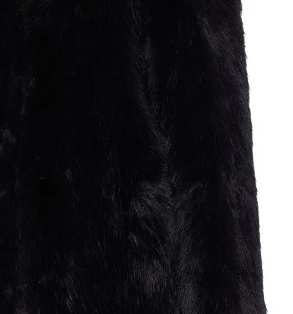 Max Mara Crewneck Long-sleeved Fur Coat
