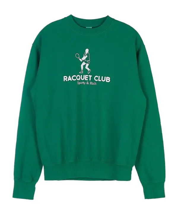 SPORTY  RICH Sporty & Rich Long Sleeve Crewneck Sweater With Graphic Print