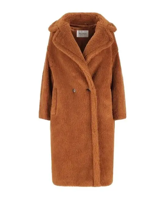 Max Mara Teddy Bear Icon Coat In Alpaca And Wool - Brown