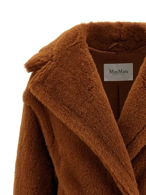Max Mara Tedgirl Double Breasted Long Coat - Brown