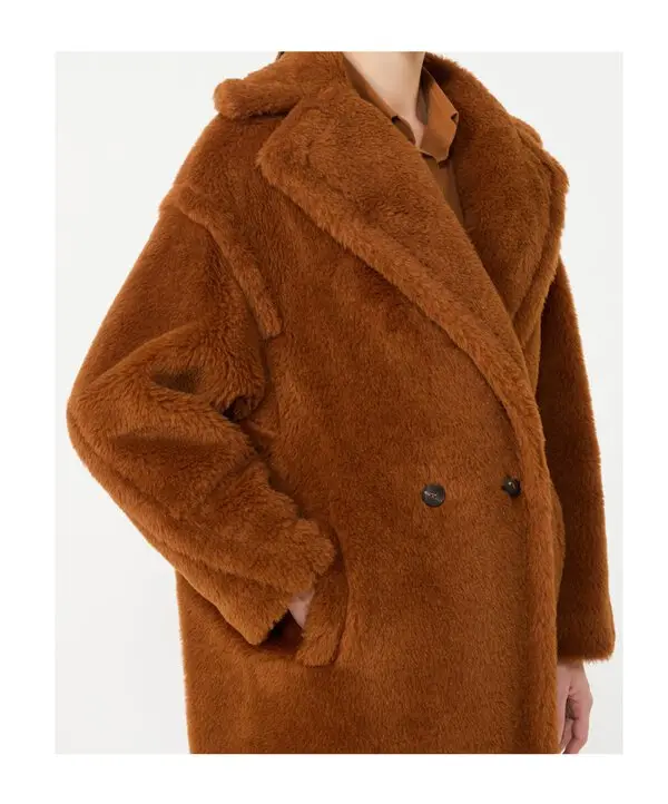 Max Mara Tedgirl Double Breasted Long Coat - Brown