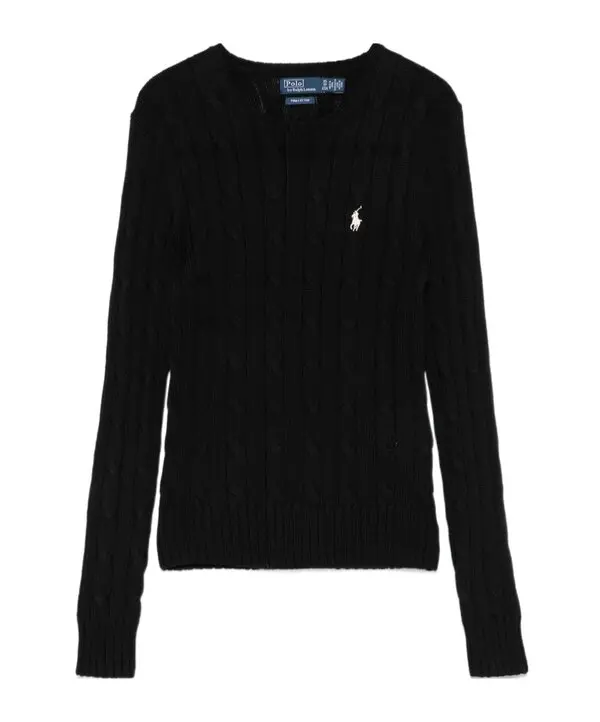 Polo Ralph Lauren Julianna Cable Knit Sweater - Blkwh