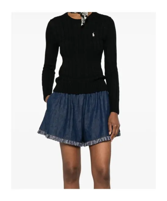 Polo Ralph Lauren Julianna Cable Knit Sweater - Blkwh