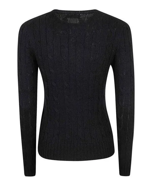 Polo Ralph Lauren Julianna Cable Knit Sweater - Blkwh