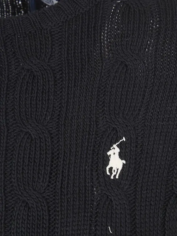Polo Ralph Lauren Julianna Cable Knit Sweater - Blkwh