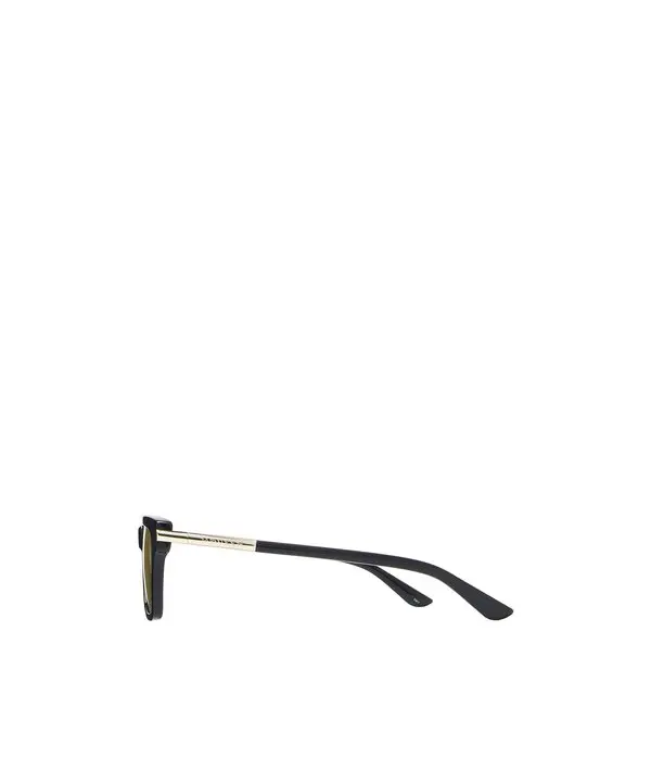 Alexander McQueen T-bar Icon Square Frame Sunglasses - Black/brown