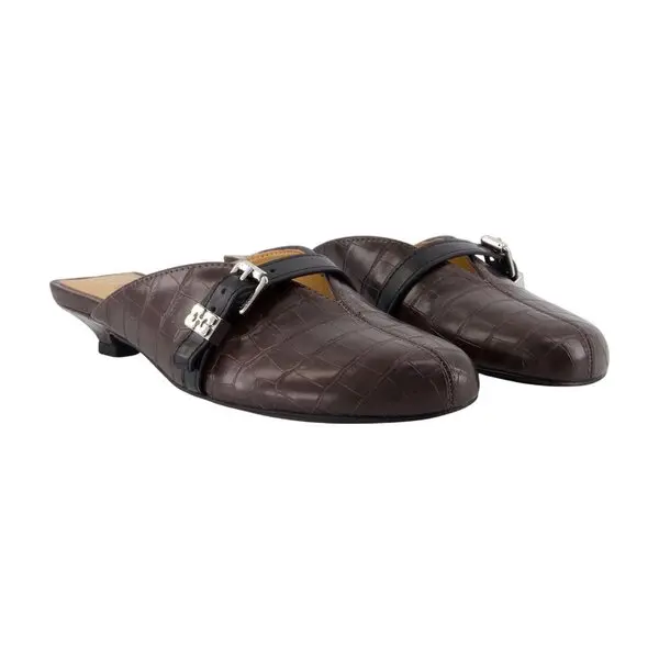 GANNI Sue Kitten Embossed Mules