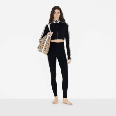Burberry Vintage Check Panelled Cropped Zip-up Top