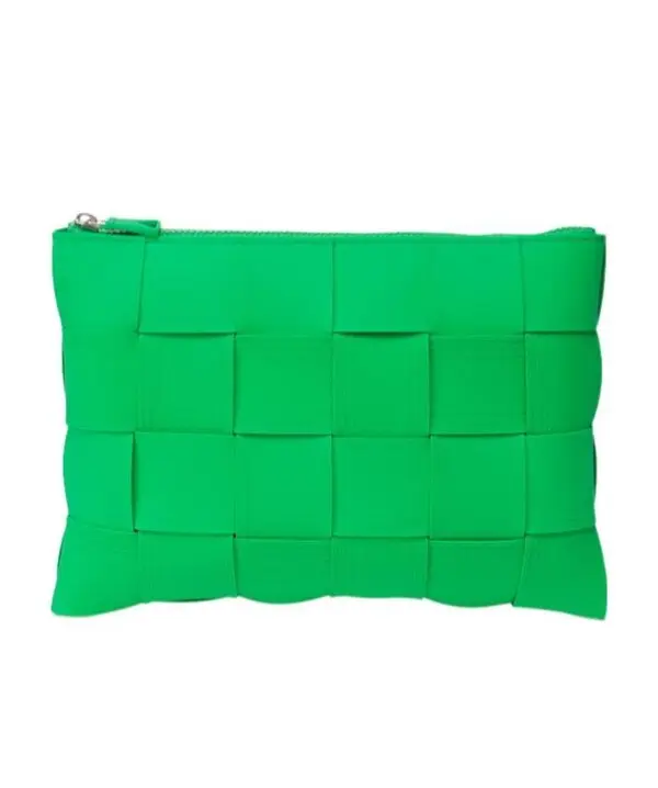 Bottega Veneta Intrecciato Design Clutch - Parrot Green