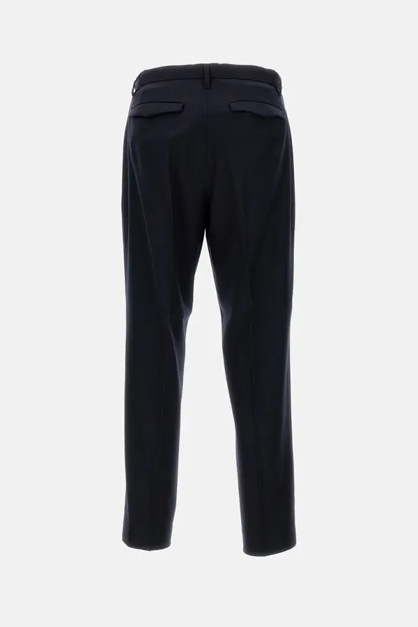 Barena Venezia Tailored Pants With Pressed Crease - Black